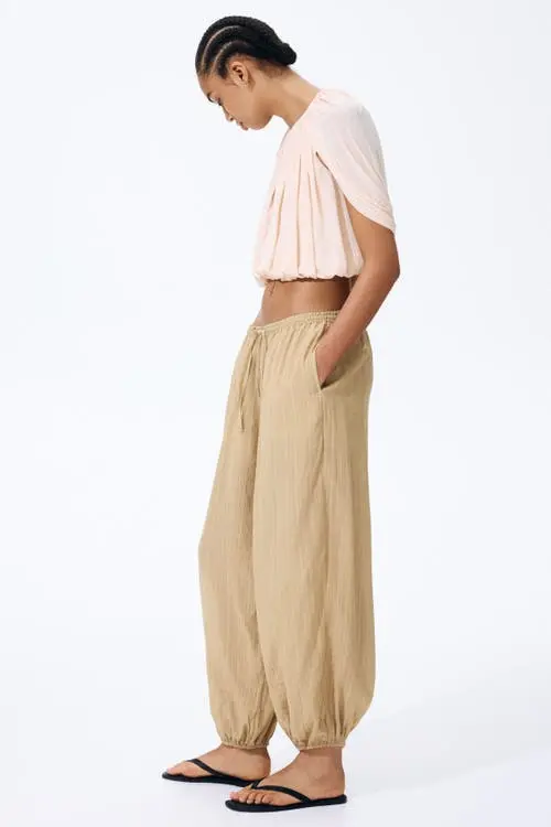 H&m Crinkled Balloon Trousers