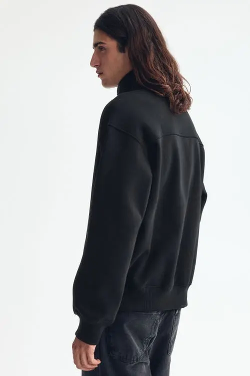 H&M Loose Fit Zip-top Sweatshirt - Black