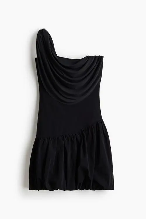 H&m Draped One-shoulder Dress
