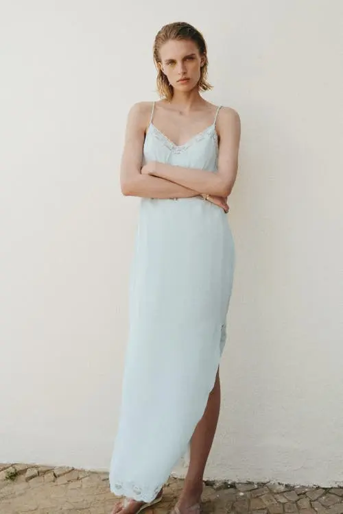 H&m Lace-trimmed Strappy Dress