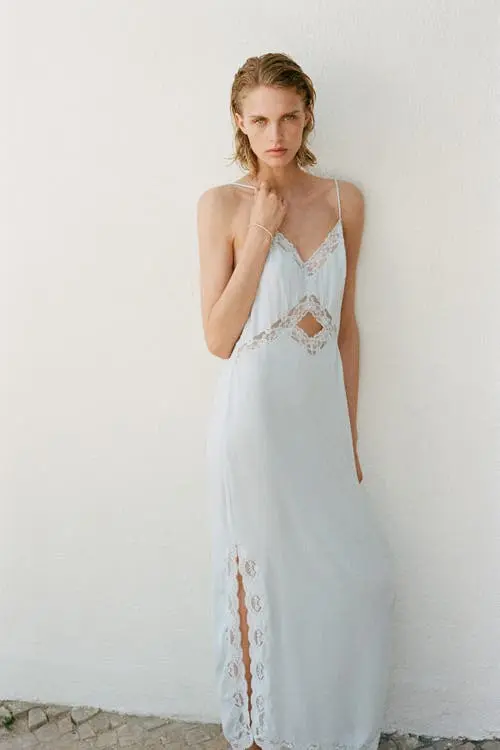 H&m Lace-trimmed Strappy Dress