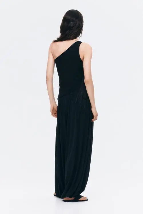 H&m Embellished One-shoulder Top