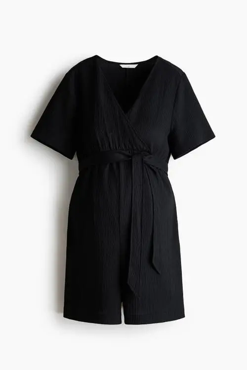 H&m Mama Crinkled Jersey Playsuit