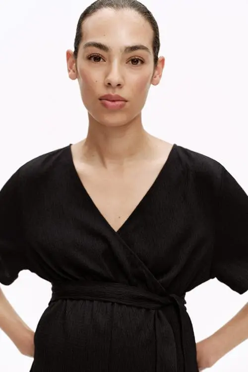 H&m Mama Crinkled Jersey Playsuit