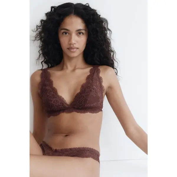 H&m Padded Soft-cup Lace Bra