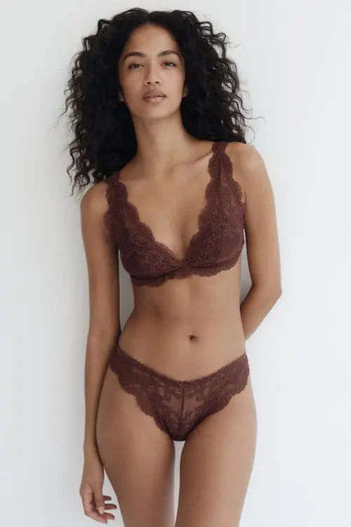H&m Padded Soft-cup Lace Bra