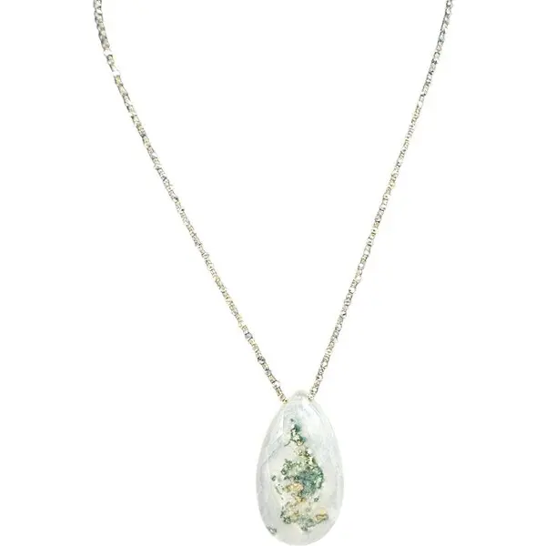 MADISON BEVERLY HILLS Solar Quartz Pendant Necklace - White