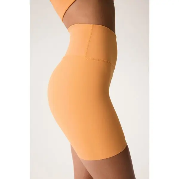 H&m High Waist Cycling Shorts With Sculptmove - Orange