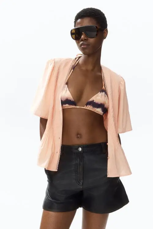 H&m Pintucked Blouse - Apricot