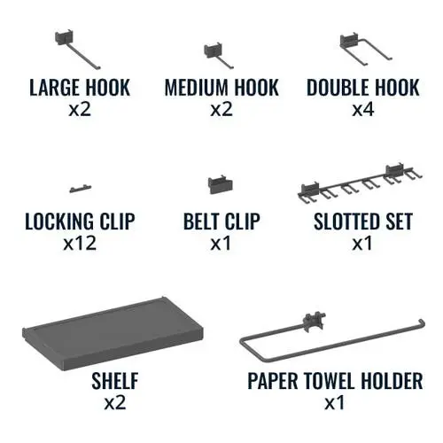 STOREYOUR 34" X 32" Pegboard | 13 Attachments