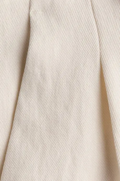 H&m Ankle-length Twill Trousers - Cream