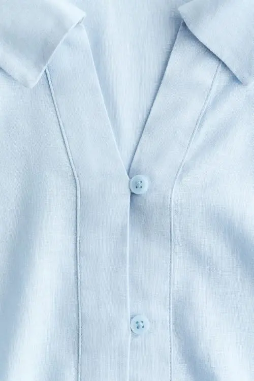 H&m Sleeveless Linen-blend Peplum Shirt