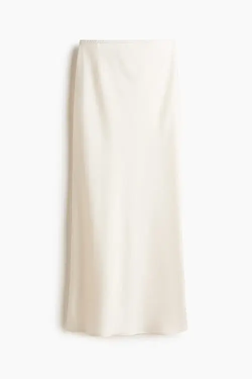 H&m Satin Maxi Skirt