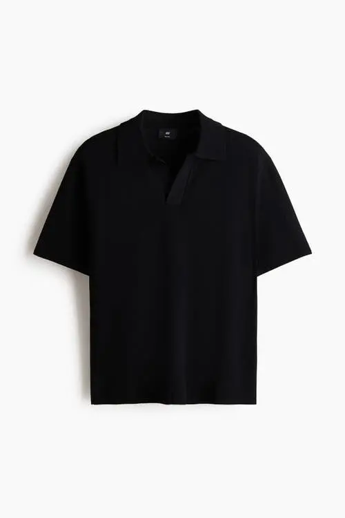 H&m Relaxed Fit Polo Shirt - Black