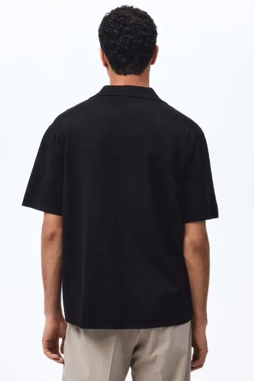 H&m Relaxed Fit Polo Shirt - Black