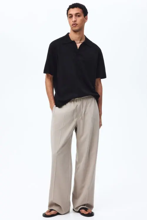 H&m Relaxed Fit Polo Shirt - Black