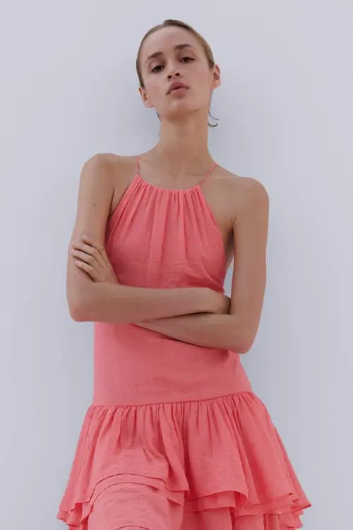 H&m Tiered High-low Dress