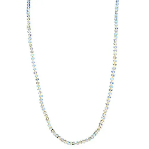 MADISON BEVERLY HILLS Opalite Beaded Necklace With Gold Accents - Blue