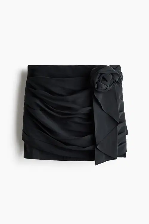 H&m Appliquéd Mini Skirt