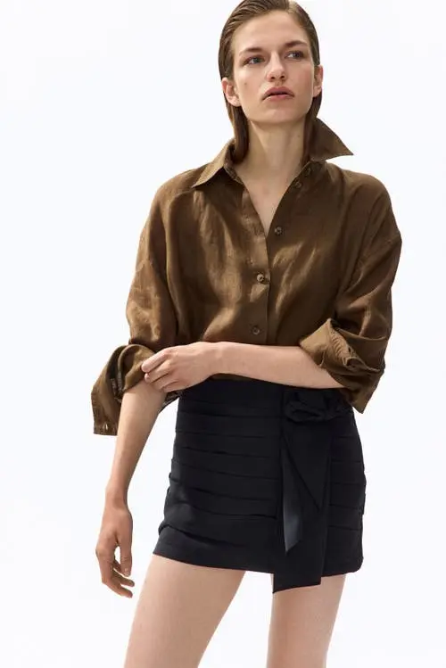 H&m Appliquéd Mini Skirt