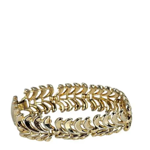 MADISON BEVERLY HILLS Vintage -tone Wave Link Cuff Bracelet - Gold
