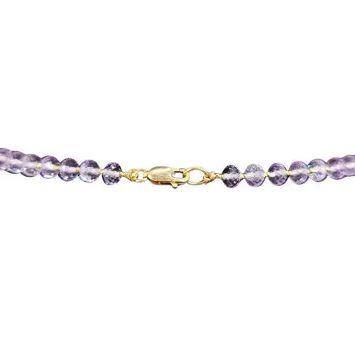 MADISON BEVERLY HILLS Faceted Amethyst Zircon Bead Necklace With Gold Seed Beads