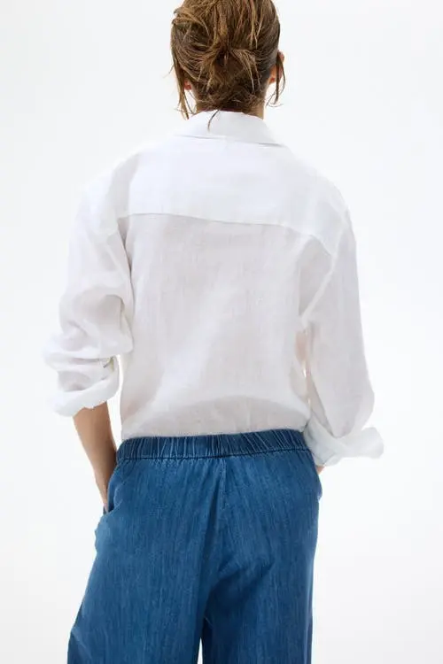 H&M Denim Balloon Trousers - Denim Blue