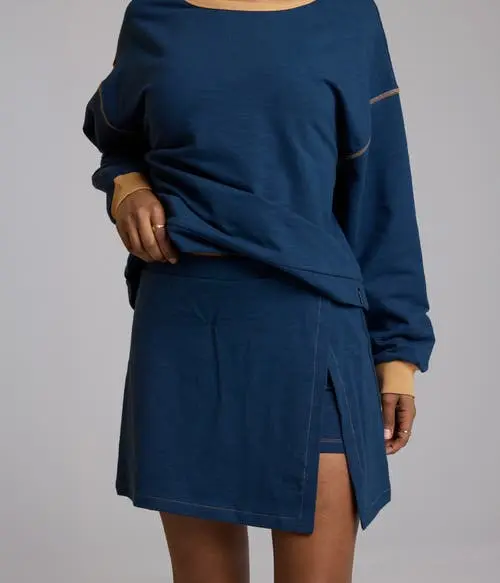 KNOWN SUPPLY Westbrook Skort Fair Trade Certified - Sapphire