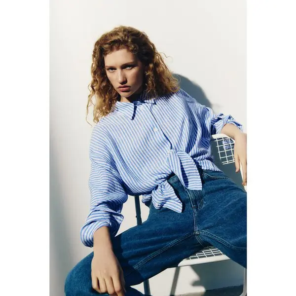 H&m Dolman-sleeved Linen-blend Shirt