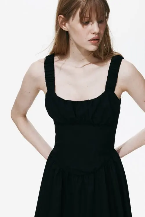 H&m Gathered Twill Dress