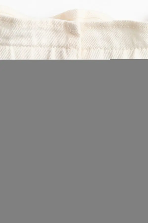 H&m Belted Barrel Trousers - Cream