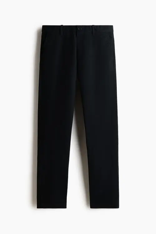H&m Slim Fit Cotton Chinos - Black