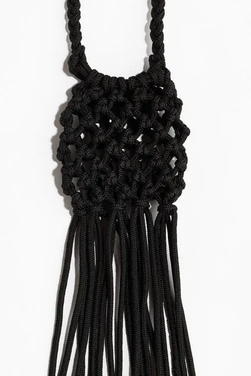 H&m Fringed Net Crossbody Bag