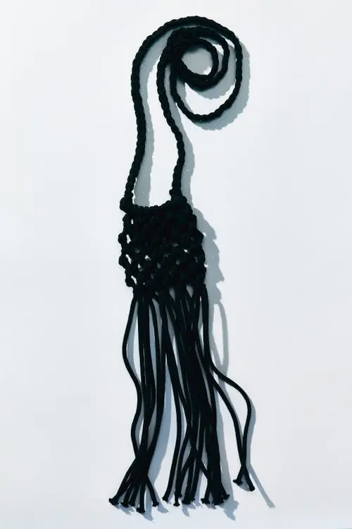 H&m Fringed Macramé Crossbody Bag