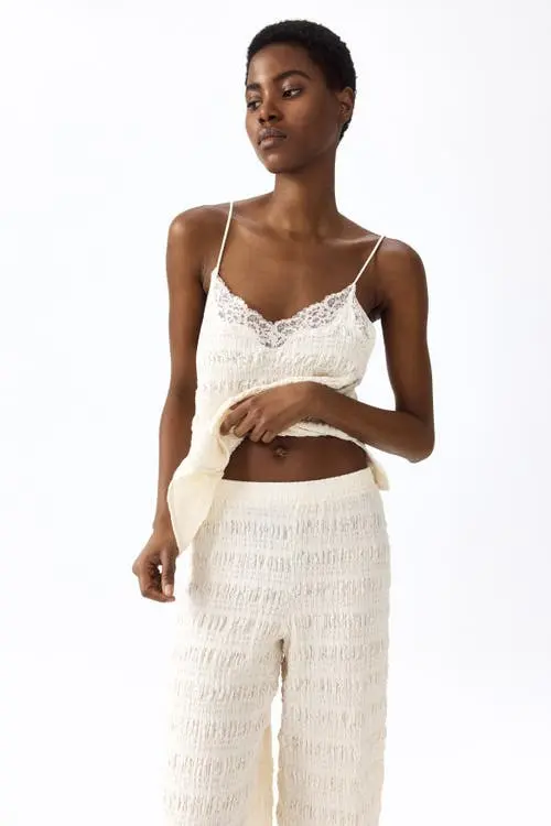 H&m Textured Jersey Balloon Trousers
