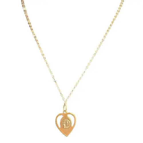 MADISON BEVERLY HILLS Vintage Virgin Mary Pendant Heart Necklace