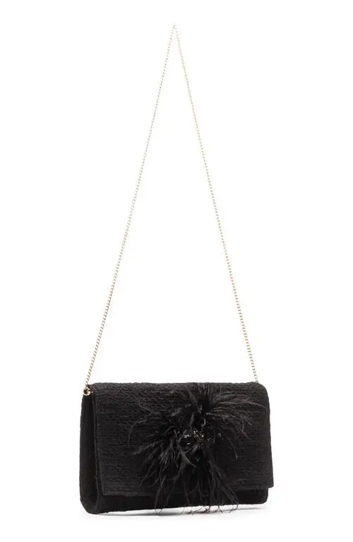 FRANCES VALENTINE Betta Boucle Clutch With Feather Embellishment