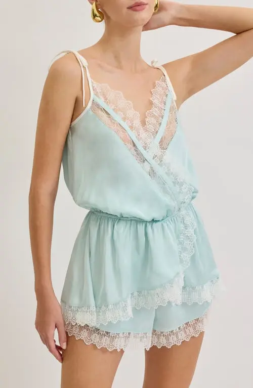 MAUDE CLUB Angela Lace Detail Romper