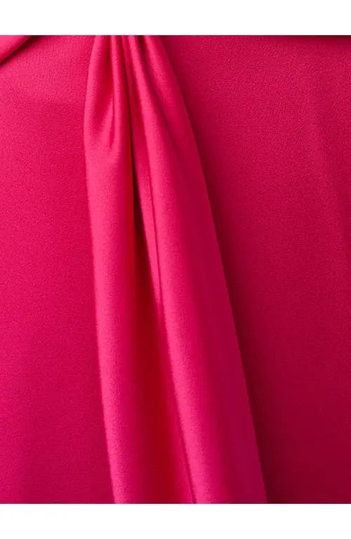 Aidan Mattox Crepe Back Satin Cocktail Maxi Dress