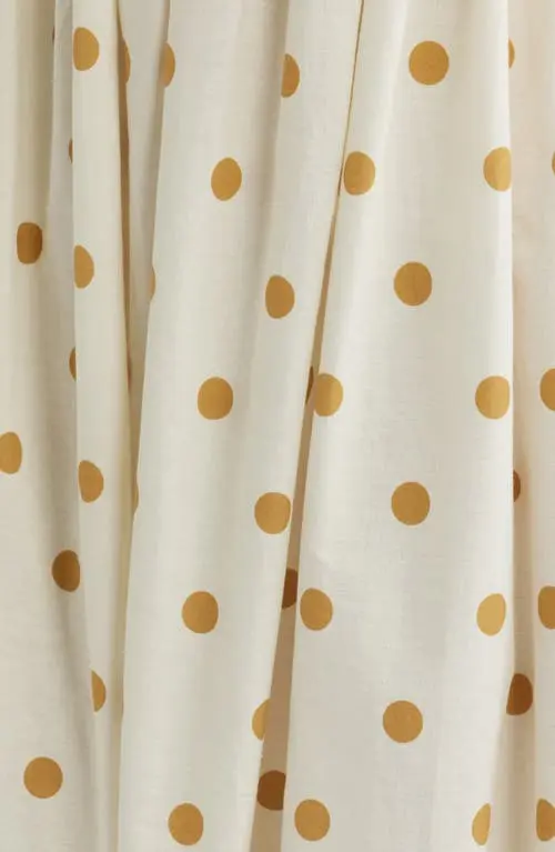 FLYING TOMATO Polka Dot & Border Print Cotton Dress