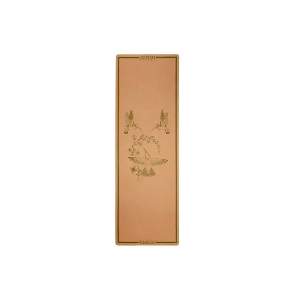 KEDGEREE DESIGN The Hummingbird Cork Yoga Mat - Green
