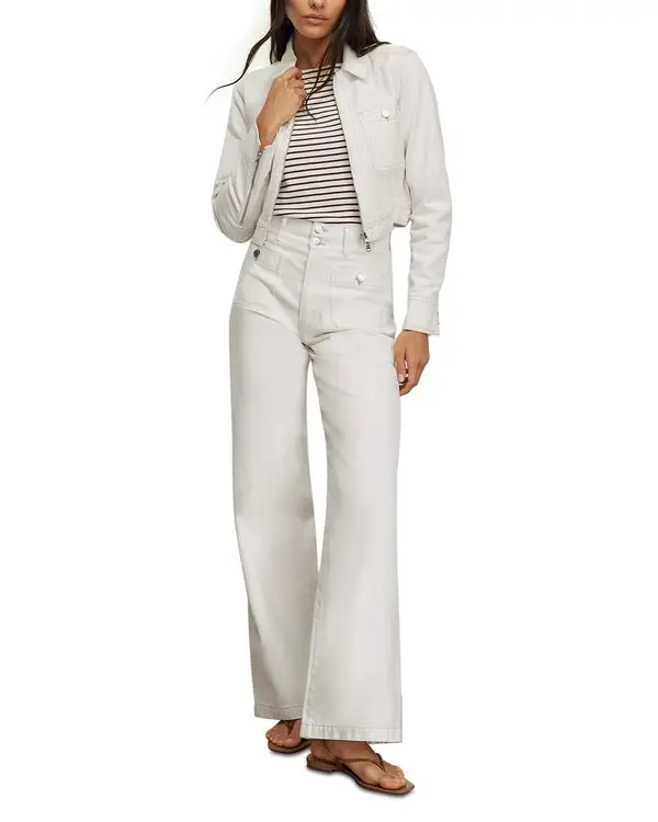 Veronica Beard Taylor High Rise Wide Leg Jeans