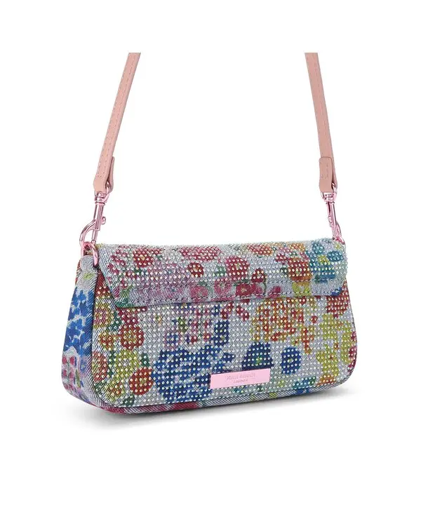 Kurt Geiger Pickle Mini Crystal Floral Shoulder Bag