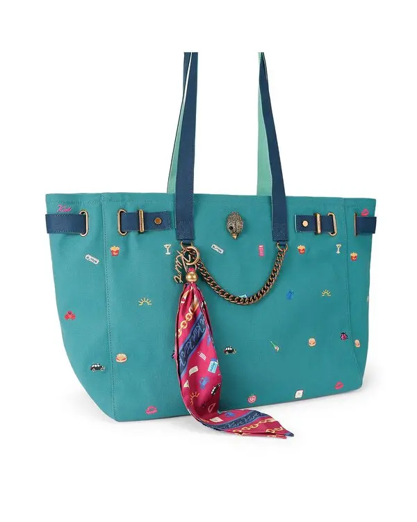 Kurt Geiger Sloane Large Embroidered Shopper Tote Bag