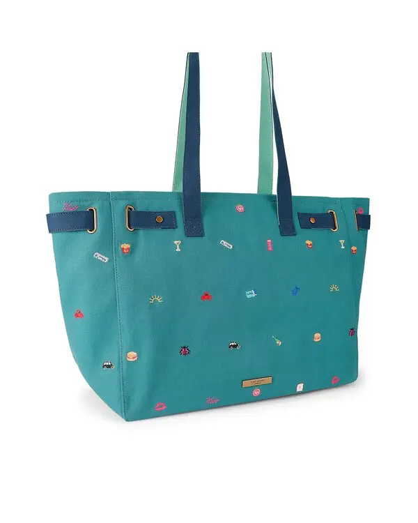 Kurt Geiger Sloane Large Embroidered Shopper Tote Bag