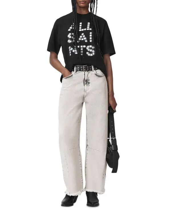 ALLSAINTS Payton High Rise Barrel Crop Jeans