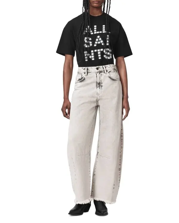 ALLSAINTS Payton High Rise Barrel Crop Jeans