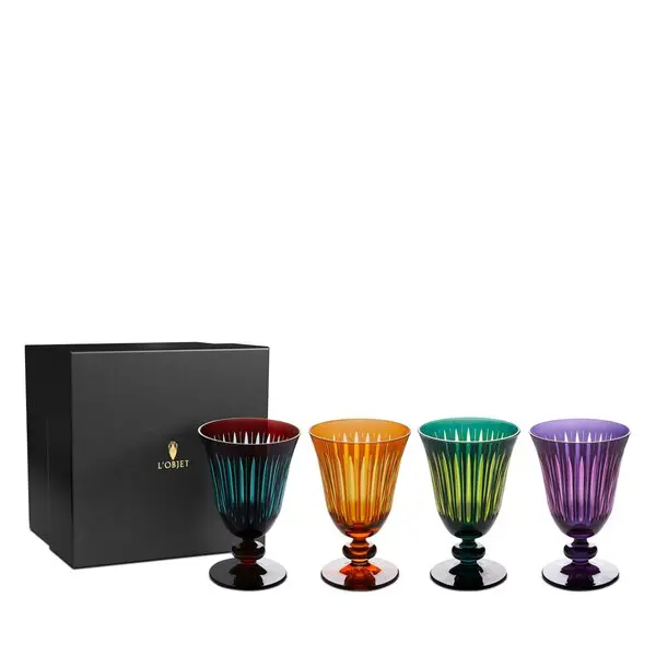L'Objet Prism Wine Glasses, Set Of 4