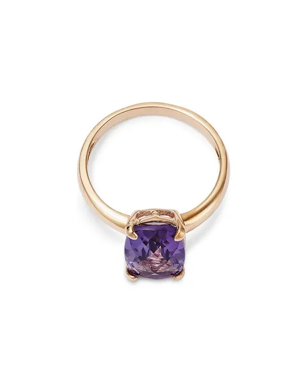 Bloomingdale'S Amethyst Cushion Cut Ring In 14k Yellow
