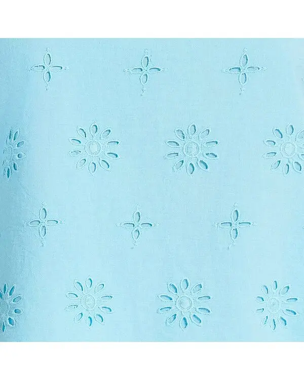 MATTY M Kashira Eyelet Puff Sleeve Top - Sky
